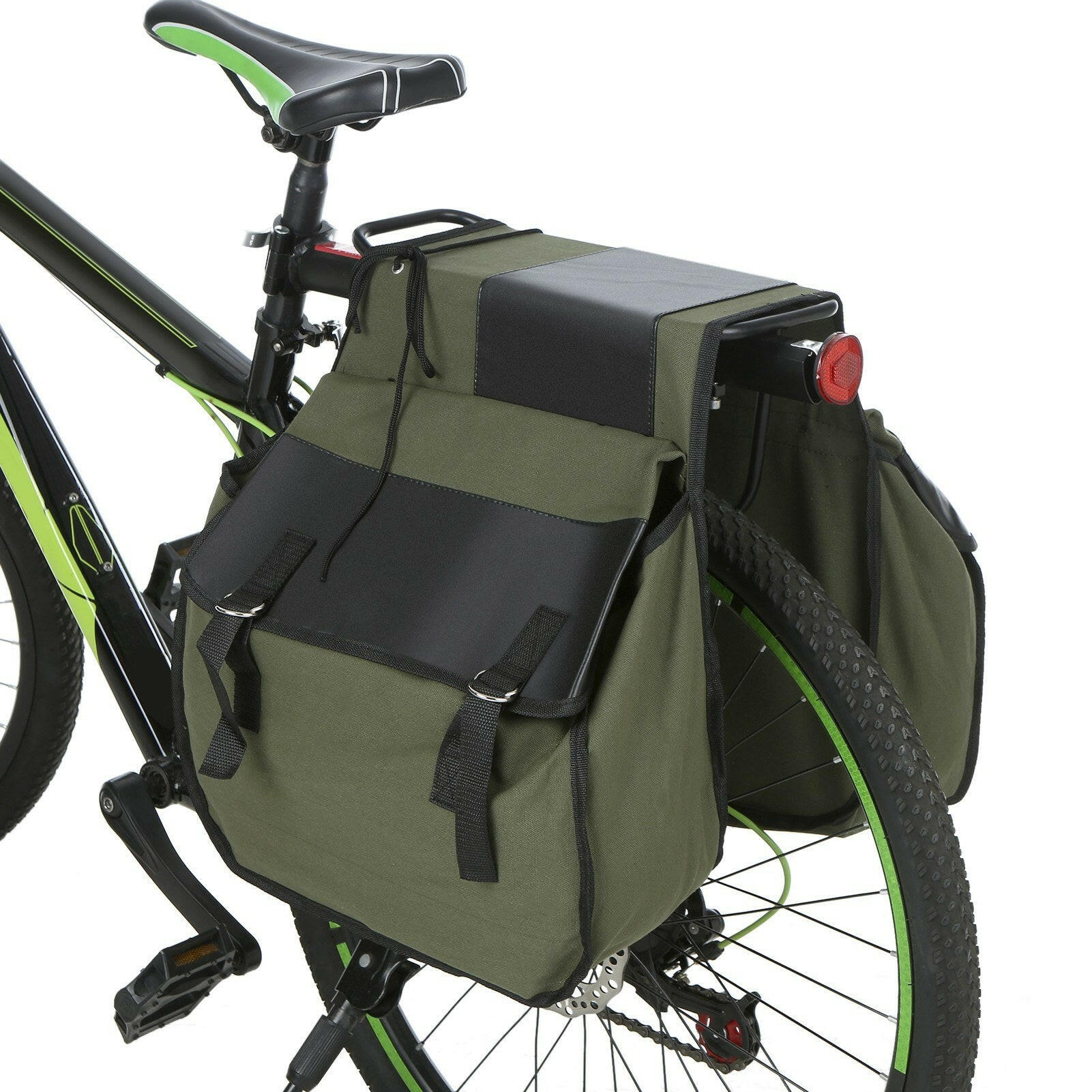 Bike Rear Seat Bag Bicycle Trunk Bag Cycling Rear Rack Double Pannier ...