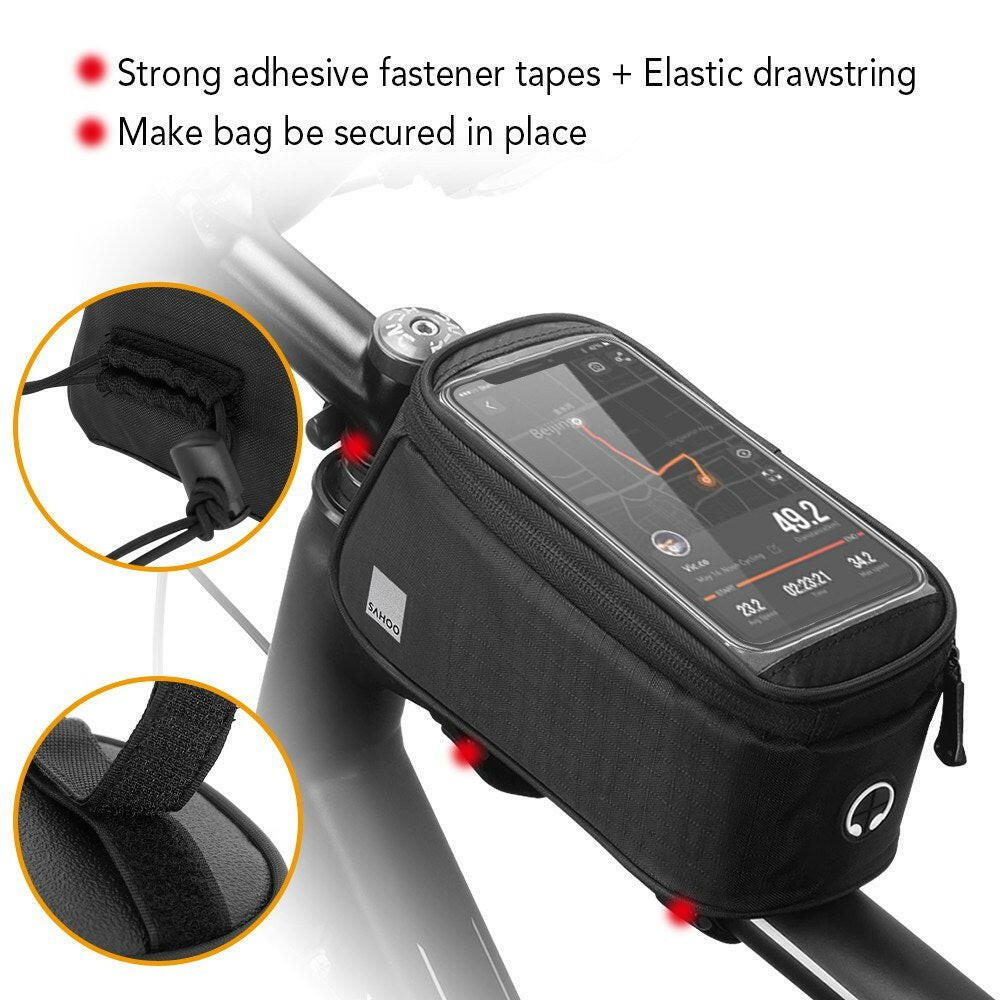 Touch Screen Waterproof Front Frame Top Tube Bicycle Pouch Hard Shell ...