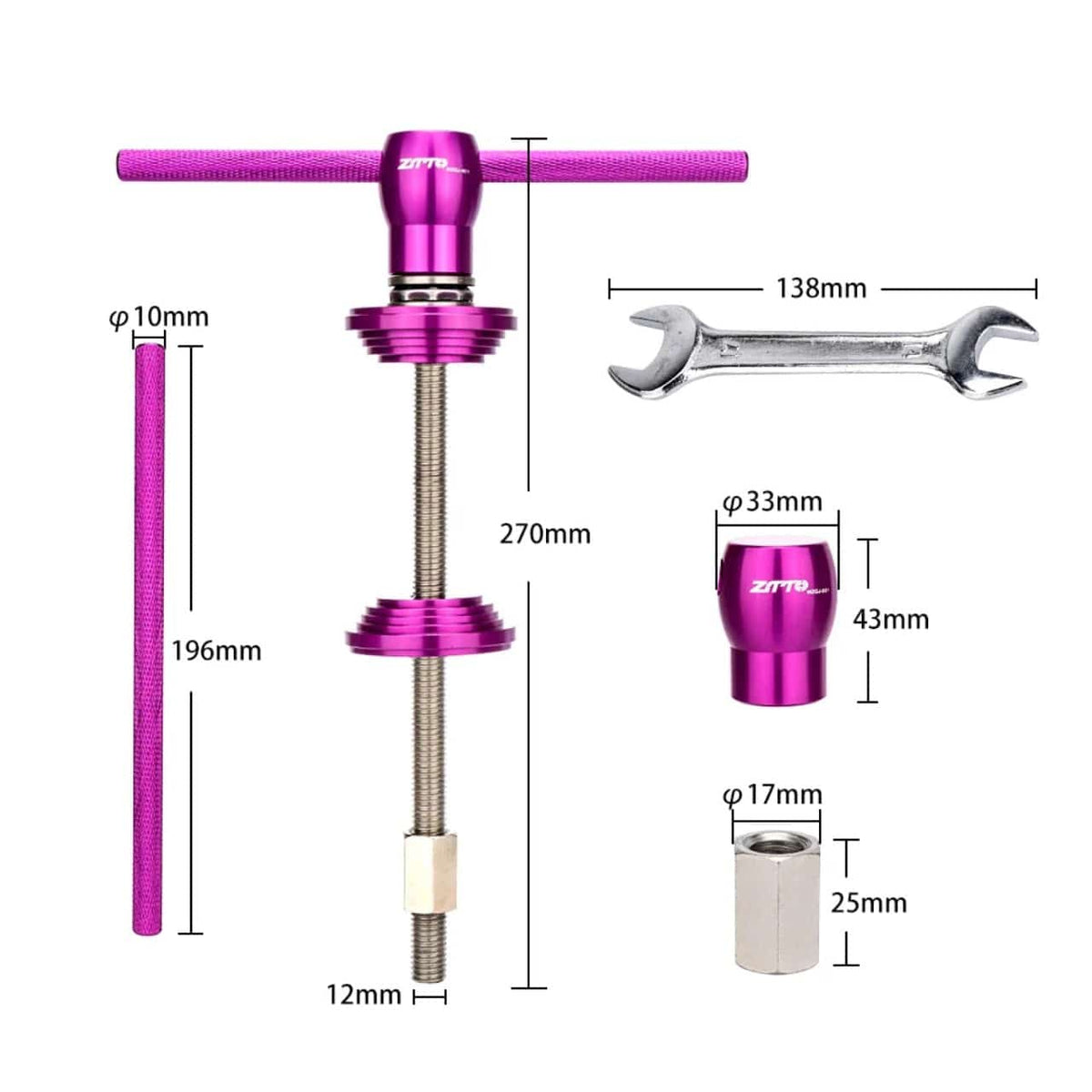 ZTTO Bicycle Threadless Headset Press Fit Install Tool Zero Stack Semi ...