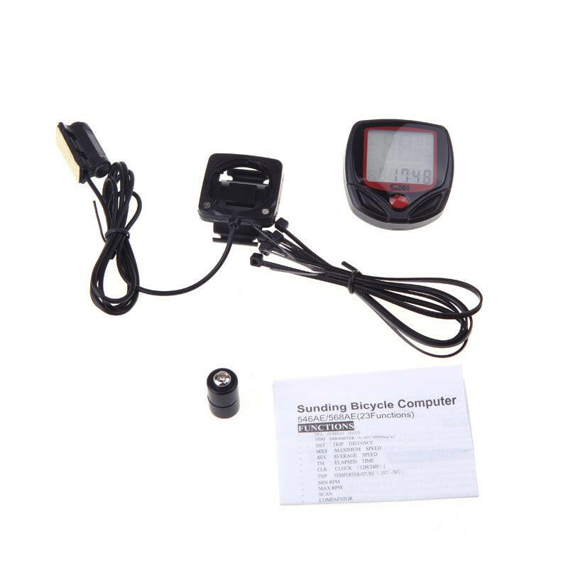 Sunding SD-546AE Wired Bike Bicycle Cycle Computer Odometer Speedomete